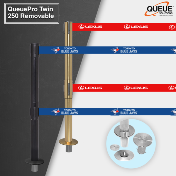 QueuePro Twin 250 Removable: Revolutionizing ADA-Compliant Crowd Control | Queue Solutions
