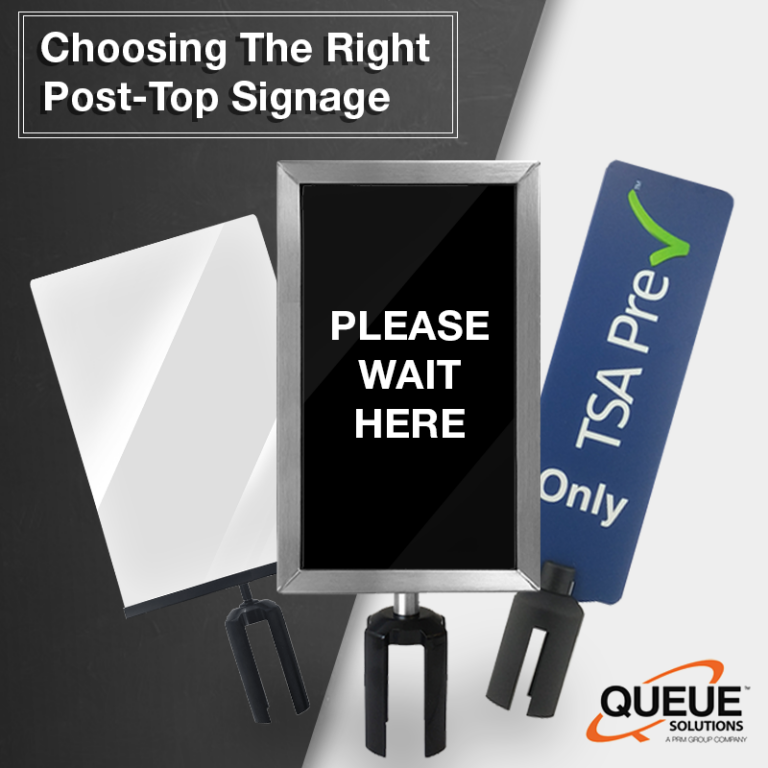 Post Top Signage Options: Choose the Right Option for You | Queue Solutions